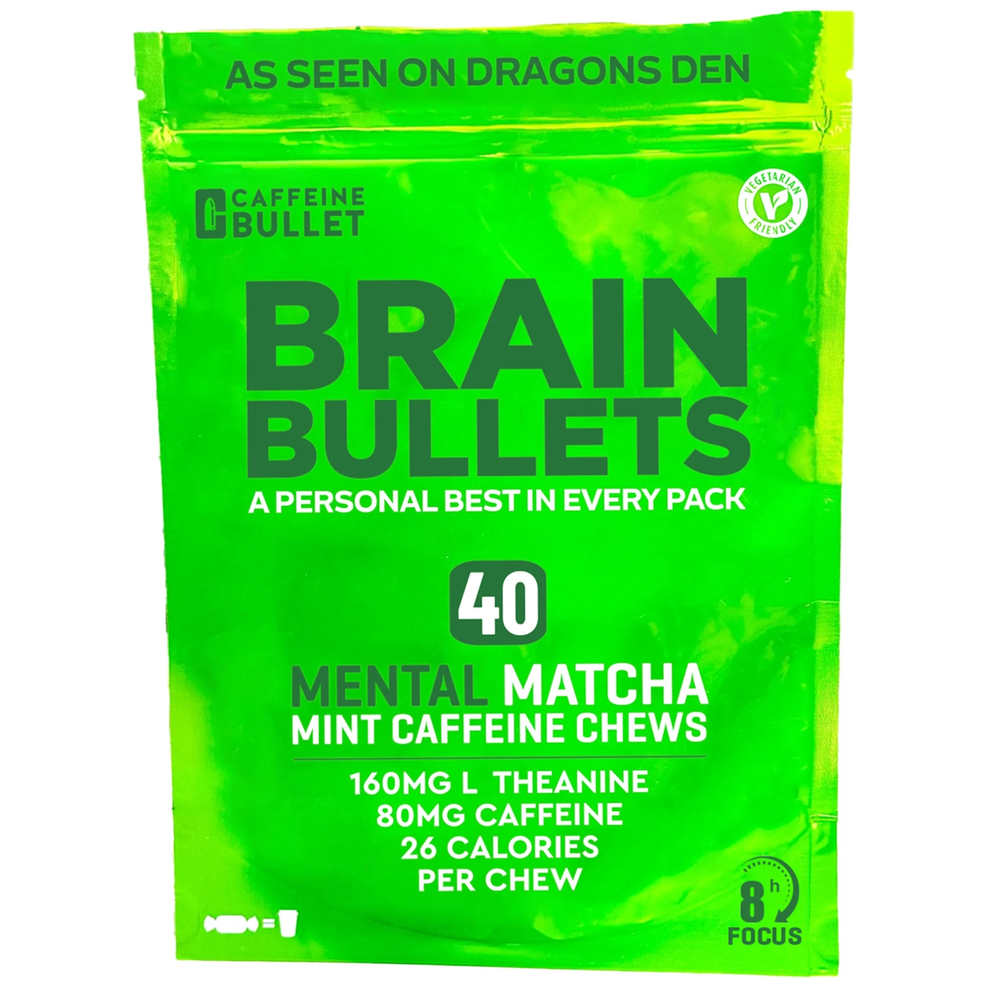 Mental Mint Matcha Brain Bullet - Focus Chews - E-Power